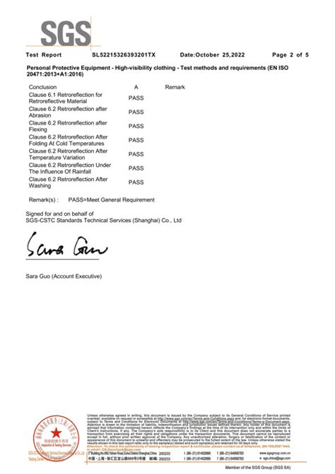 En Iso 20471 2013 Test Report For Silver Reflective Tape A001 1