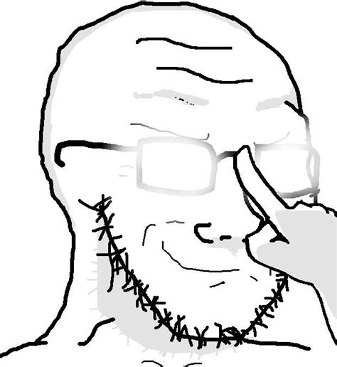 Anime Glasses Wojak Soy Boy Face Soyjak Know Your Meme