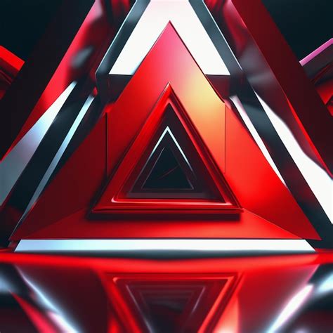 Premium Ai Image Red Triangle Shaped Abstract Background