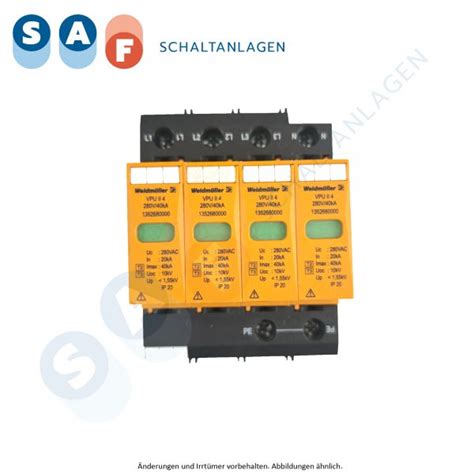 Weidmüller 1352680000 Vpu Ii 4 280v40ka Überspannungsschutz