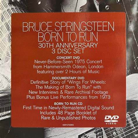 Bruce Springsteen Born To Run 30th Anniversary 2005 Cd 2 Dvd Limited