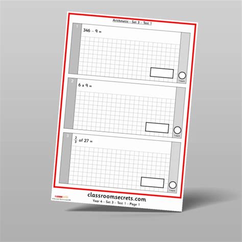 Year 4 Spring 1 Arithmetic Test Resource Classroom Secrets