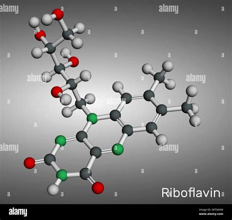 Riboflavin Vitamin B2 Molecule It Is Water Soluble Flavin Is Found
