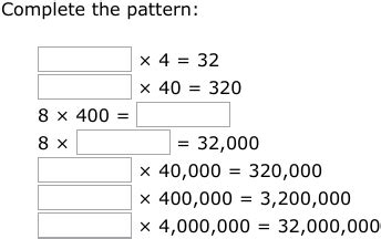 Ixl Multiplication Patterns Over Increasing Place Values 5th Grade Math