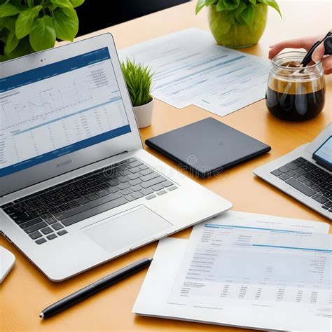 Image Of Business Analyzing Statistic With Financial Planning In Office