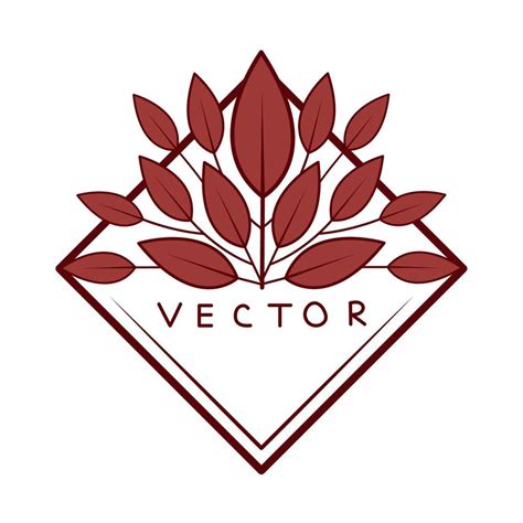 Floral Leaves Label 10793217 Vector Art At Vecteezy