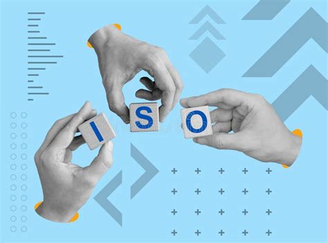 Iso Standards And Certification Concept Collage With Hands Holding