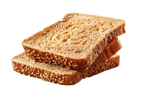 Sliced Whole Grain Bread Isolated On A White Background Stock