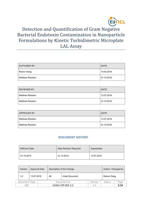 Pdf Detection And Quantification Of Gram Negative Bacterial Endotoxin Dokumen Tips