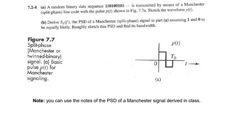 Solved 72 4 A A Random Binary Data Sequence 110100101⋯ Is