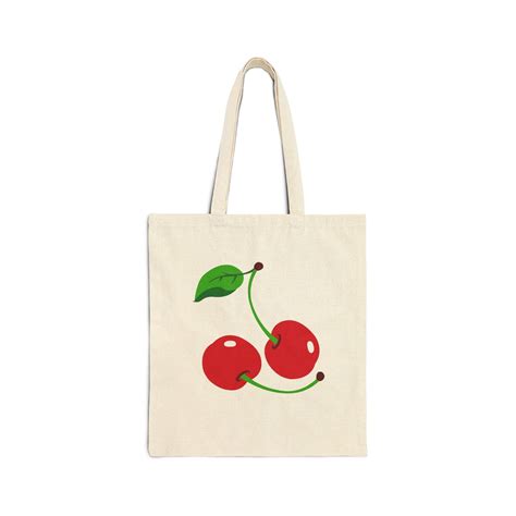 Cherry Canvas Tote Bag Etsy Uk Tote Bag Design Sac Fourre Tout Diy