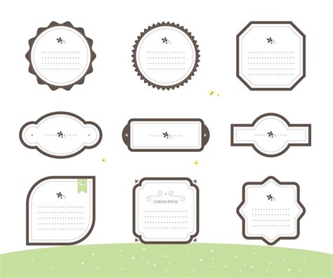 Premium Vector Various Forms Of Label And Frame Design