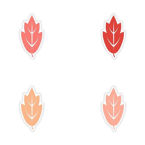 Assembly Realistic Sticker Design On Paper Leaves Vector Eps Ai