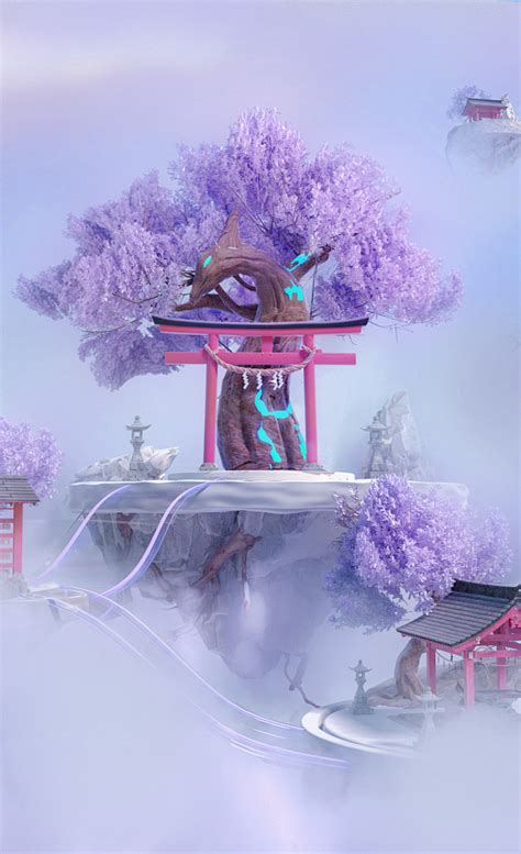 建筑场景神樱树