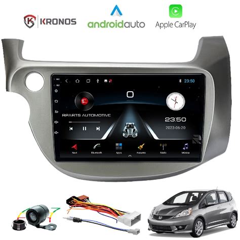 Kit Central Multimidia Kronos 9 Polegadas Android Honda Fit 2009 A 2014 Shopee Brasil