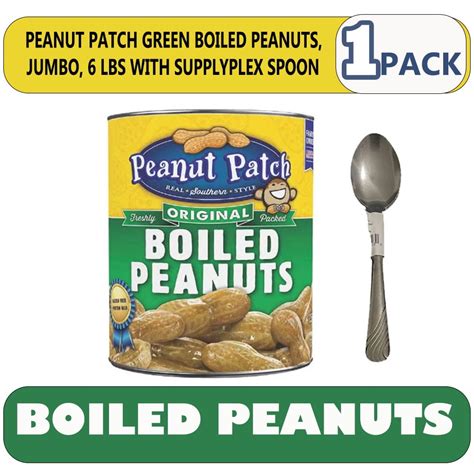 Peanut Patch Green Boiled Peanuts Jumbo 6 Lbs With Supplyplex Spoon
