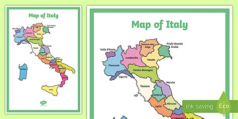 Map Of Italy European Geography Regions Of Italy