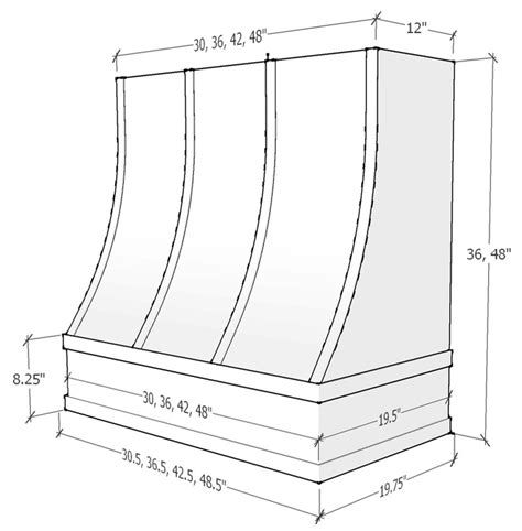 30 Wood Range Hood Charlotte Sloped Strapped Moulding Wood Vent Cov