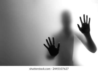 Person Shadows On Frosted Glass Scared Photos Images And Pictures
