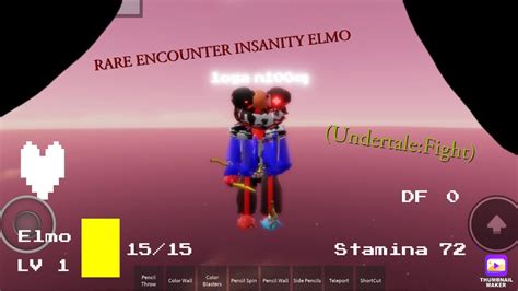 Rare Encounter Insanity Elmo Undertale Fight Glitch Youtube