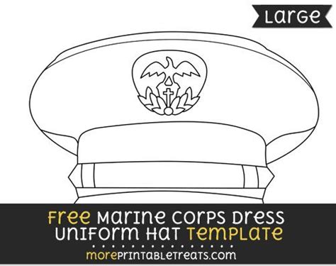Free Marine Corps Dress Uniform Hat Template Large