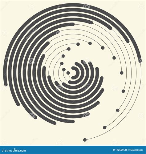 Modern Wave Background Halftone Circular Icon Stock Vector