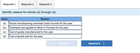 Required 1required 2 Required 3 Identify Reasons For Entries A
