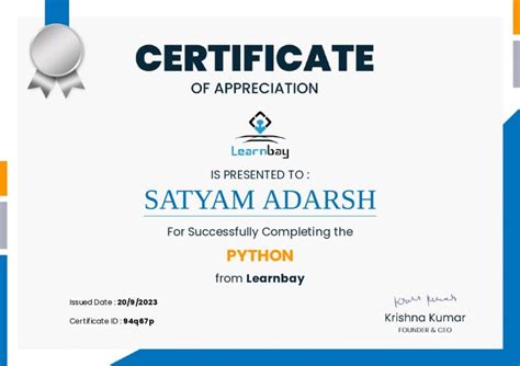 Satyam Adarsh On Linkedin I Am Happy To Announce I Have Completed The