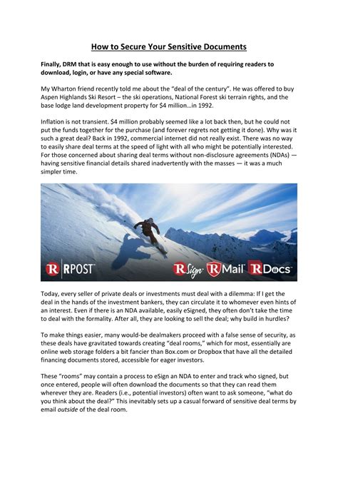 Ppt How To Secure Your Sensitive Documents Powerpoint Presentation