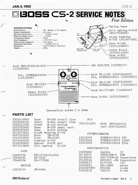 Boss Cs2 Compressor Sustainer Pdf