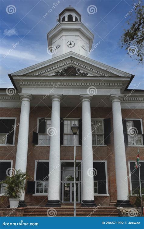 Exterior Of The Ministry Of Finance Government Building In Paramaribo