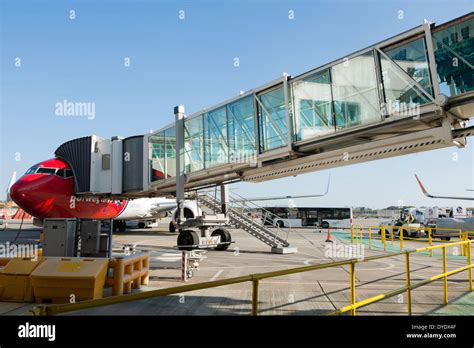 Passenger Access Ramp Bridge For Passengers To Board Boarding Plane