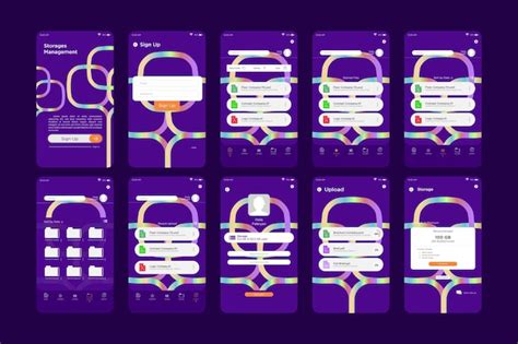 Premium Vector Dynamic Rounded Shapes Lines Psychedelic Gradient