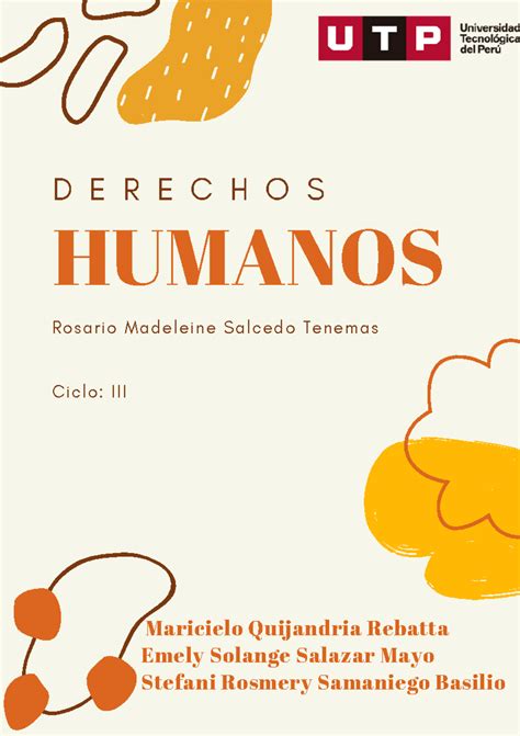 S01 Grupo Derechos Humanos D E R E C H O S Humanos Rosario Madeleine