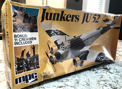 Junkers Ju 52 German Transport Plane 1 72 Scale Model Kit By Mpc Model