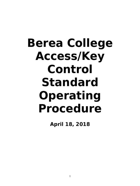 Sample Key Control Policy Doc Template Pdffiller