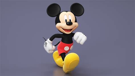 Cartoon Character Mickey Mouse Rigged 3d Model 99 Max Free3d