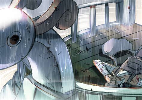 Safebooru 1boy Bandaged Arm Bandaged Chest Bandages Bandana Black