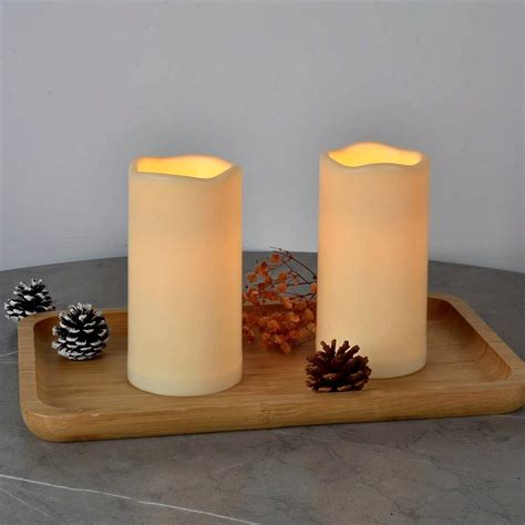 2 Paquetes De Velas Sin Llama De Plástico Para Uso En Exteriores Con