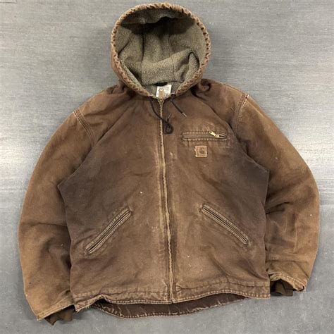 Carhartt Detroit Style Zip Up Hooded Jacket Depop