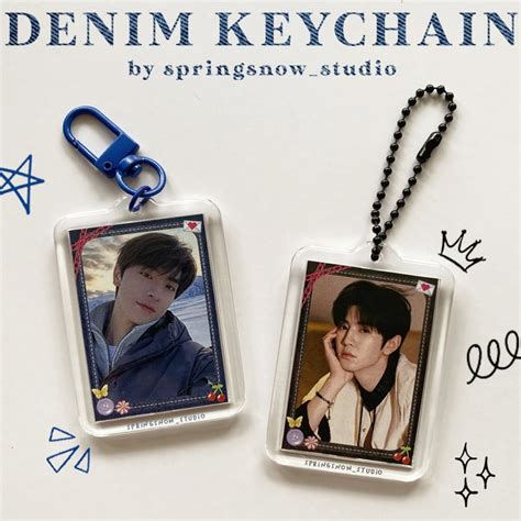 Jual Ready C Drama Actor Denim Acrylic Keychain Gantungan Kunci