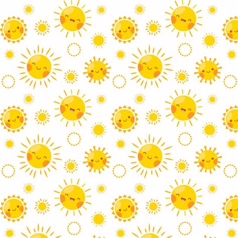 Premium Vector Flat Design Sun Pattern