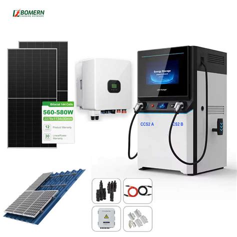 Dc Solar Powered Ev Charger With Solar Panel Energy Inverter Ccs 180kw