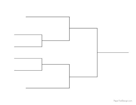 Tournament Bracket Templates Single Elimination Paper Trail Design