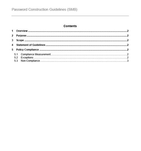 Guidelines For Password Construction Smb Grcready