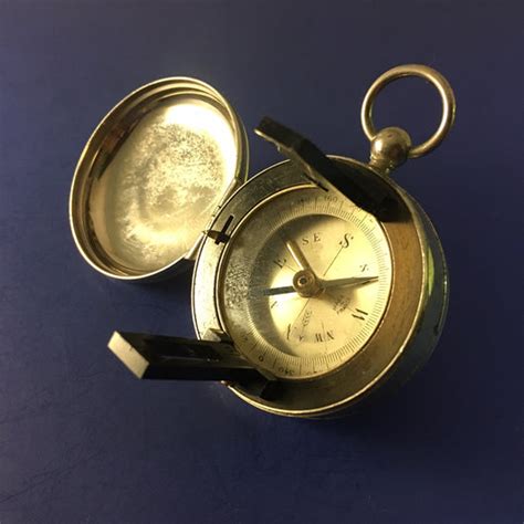 Zero Stock Vintage Small Surveyors Or Miners Compass Made In France