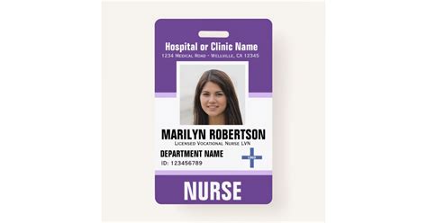 Personalized Clinic Hospital Employee Badge Zazzle