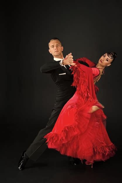 Premium Photo Ballrom Dance Couple In A Dance Pose Isolated On Black