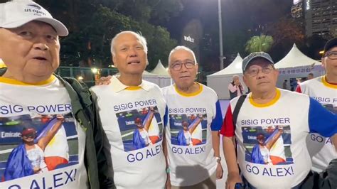 Filipino Supporters Of Alex Eala Wear Customized Printed Shirts At The