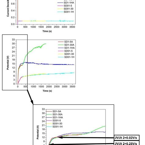 Shows Photographs Of Titanium Samples After Anodization In Psidium
